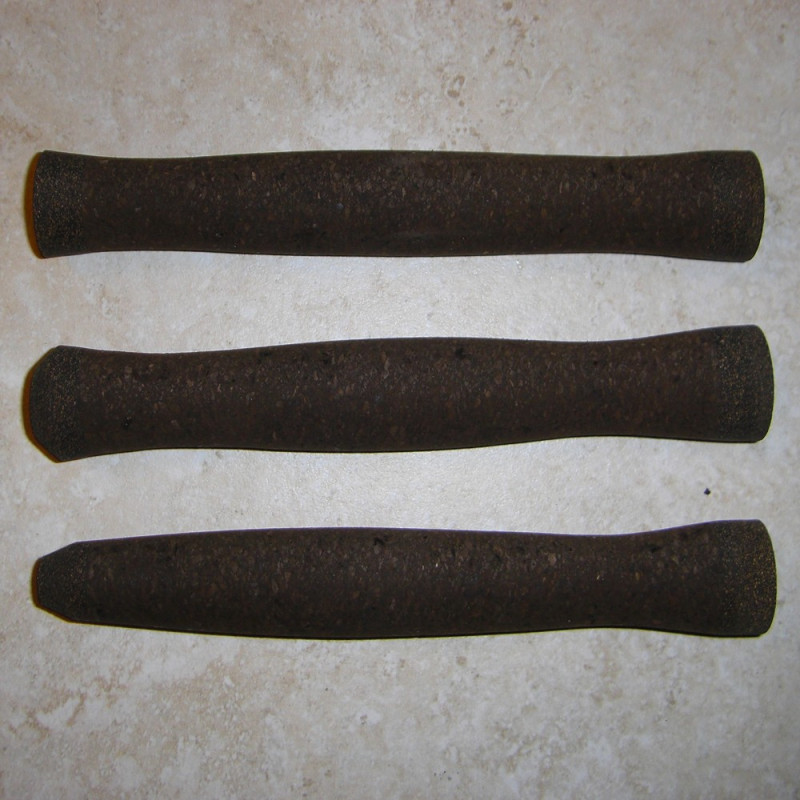 Burnt Burl Fly Grips with Rubberized Ends